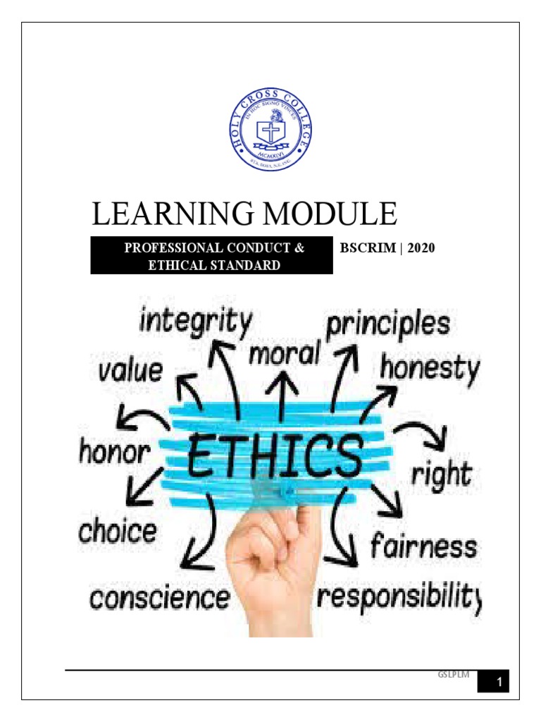 Learning Module: Professional Conduct & Ethical Standard | PDF ...