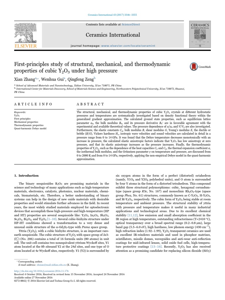 First-Principles Study of Structural, Mechanical, and Thermodynamic ...