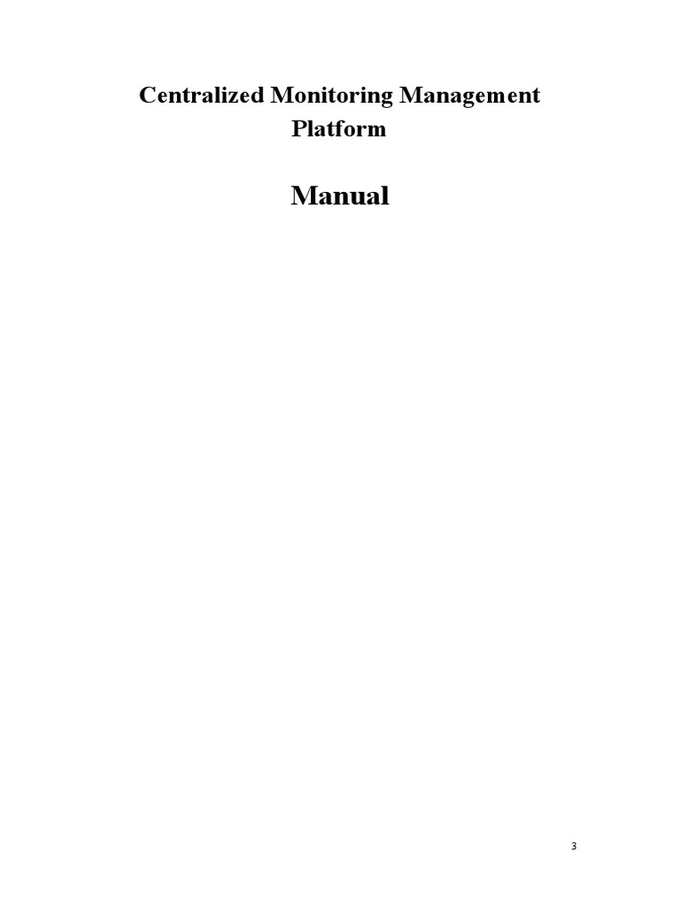 Manual: Centralized Monitoring Management Platform | Download Free PDF | Menu (Computing) | Icon ...