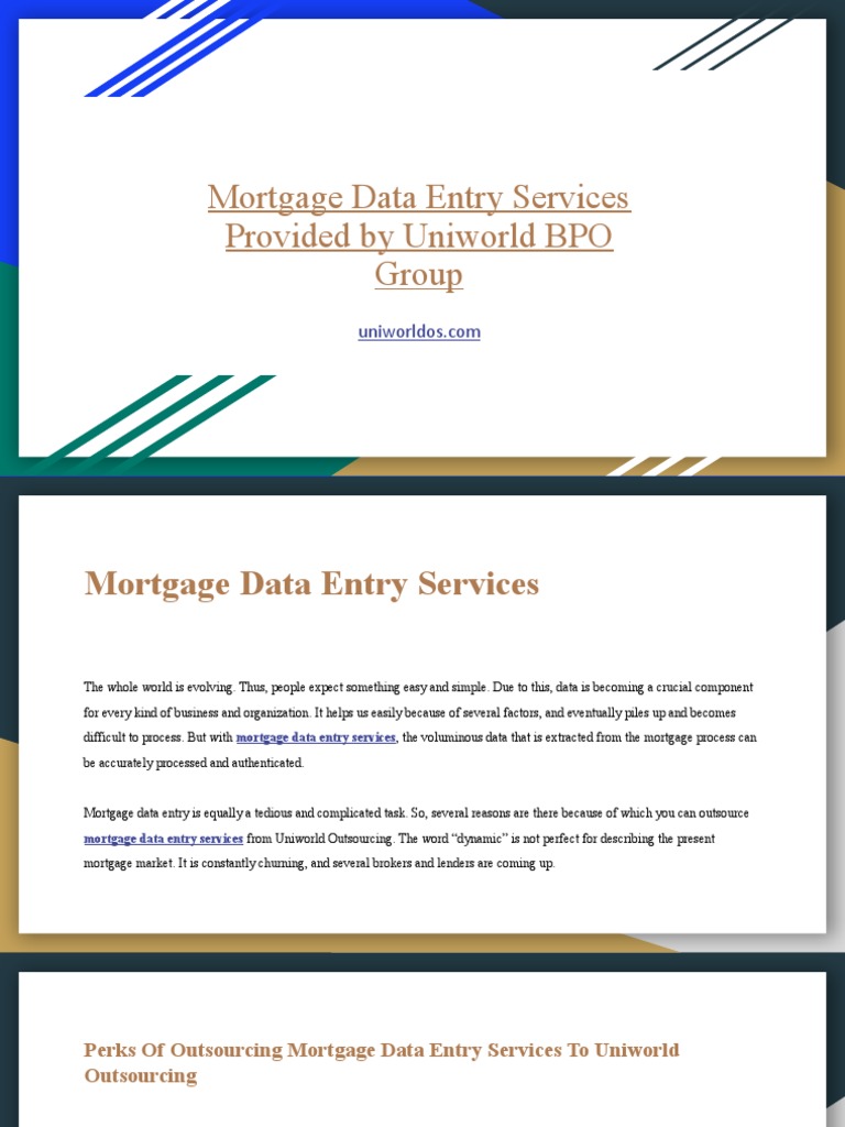 Mortgage Data Entry Services | PDF | Computers