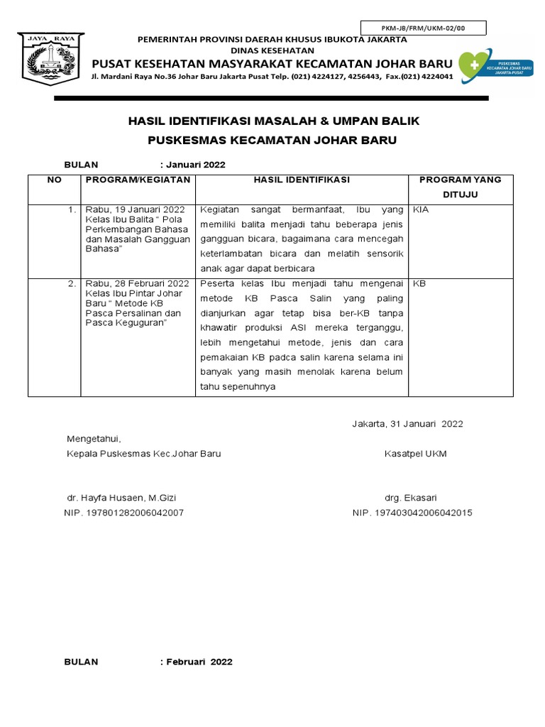 Kia - Hasil Identifikasi Masalah & Umpan Balik 2022 | PDF