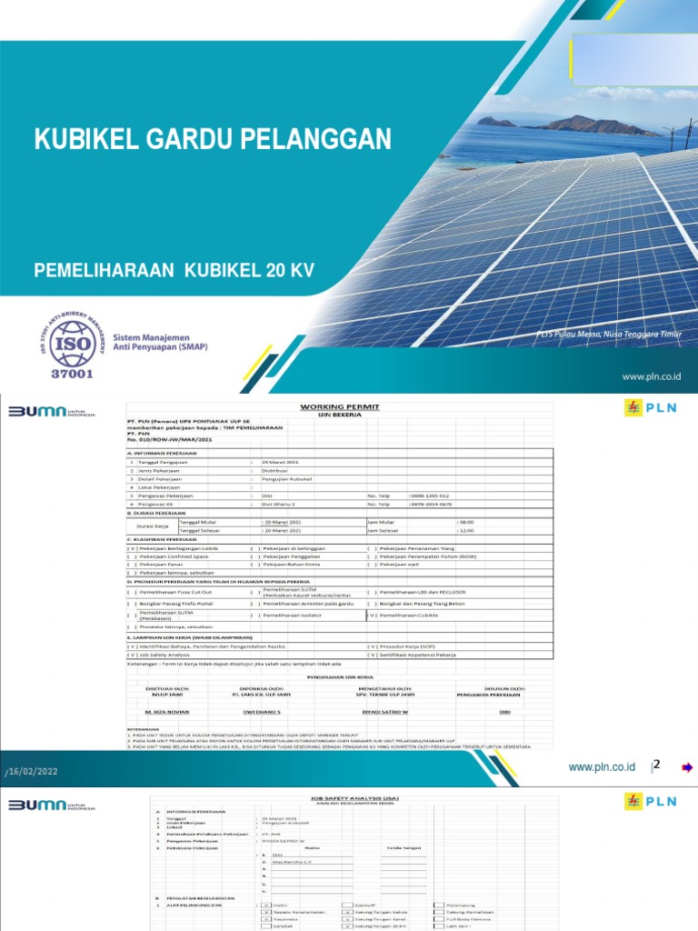 Pemeliharaan Kubikel 20 kV PLN | PDF | Teknologi & Rekayasa