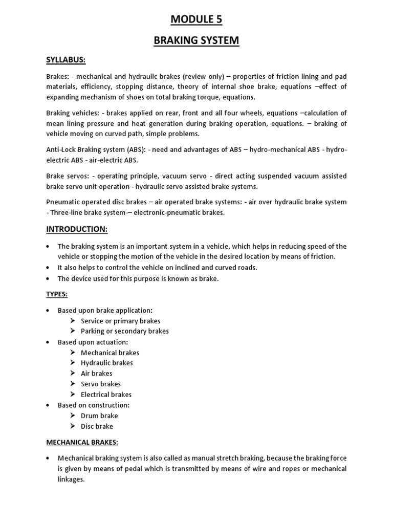 Gear Box - Module 3 | PDF | Brake | Anti Lock Braking System