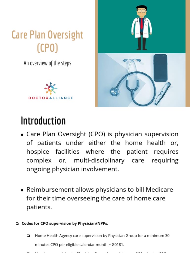 CARE PLAN OVERSIGHT [CPO] | PDF | Physician | Electronic Health Record
