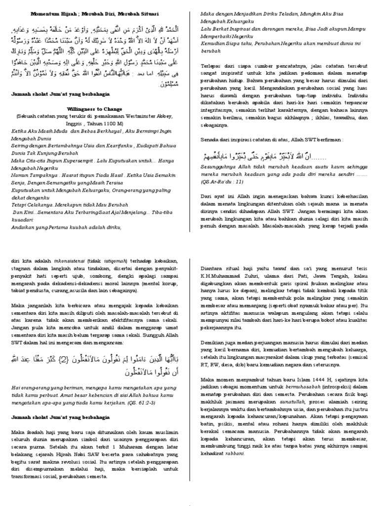 MERUBAH DIRI DAN LINGKUNGAN | PDF