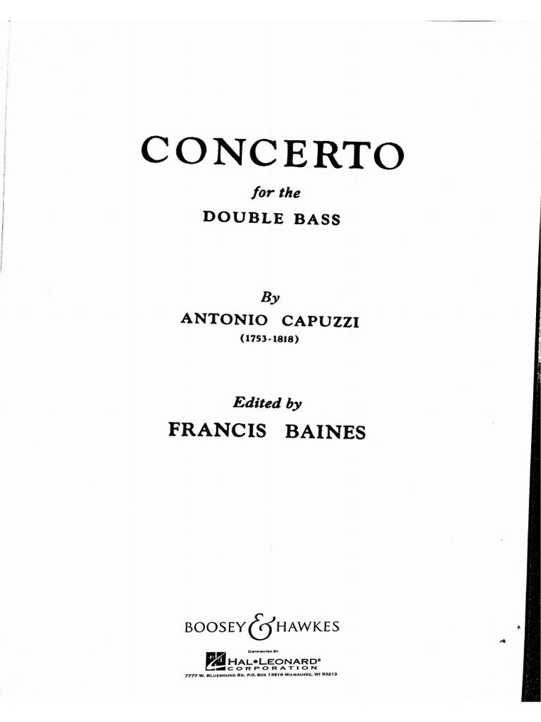 Capuzzi Piano Accompaniment | PDF