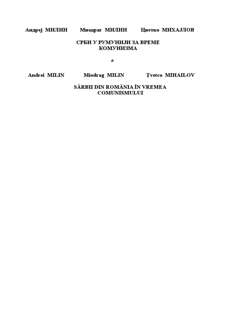 Detinuti Sarbi Din Romania - Forma Fin. | PDF