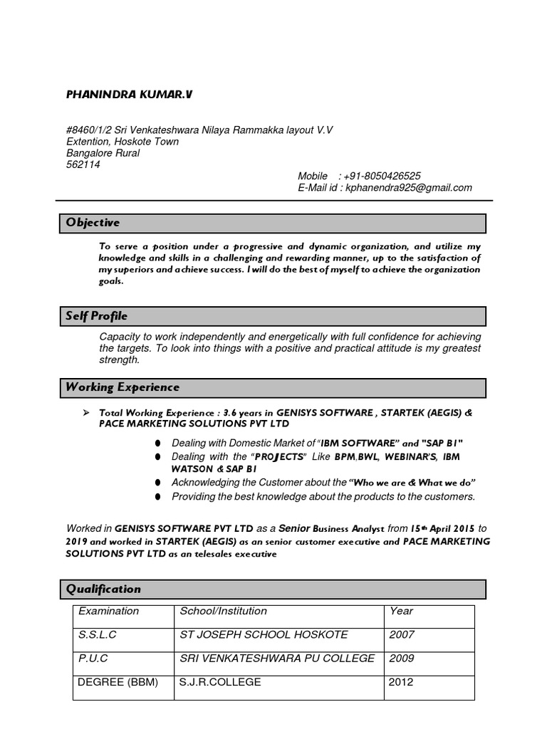Phanindra Kumar SDR | PDF | Computing | Software