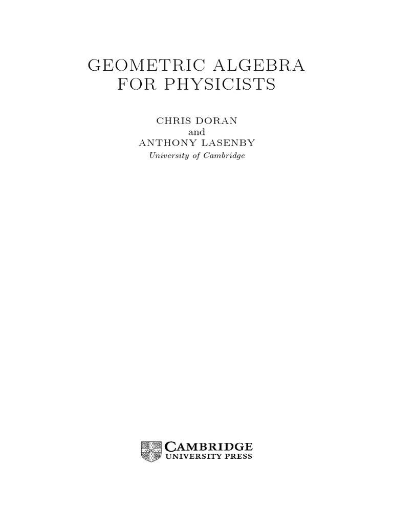 Geometric:Clifford Algebra For Physics | PDF | Vector Space | Euclidean ...