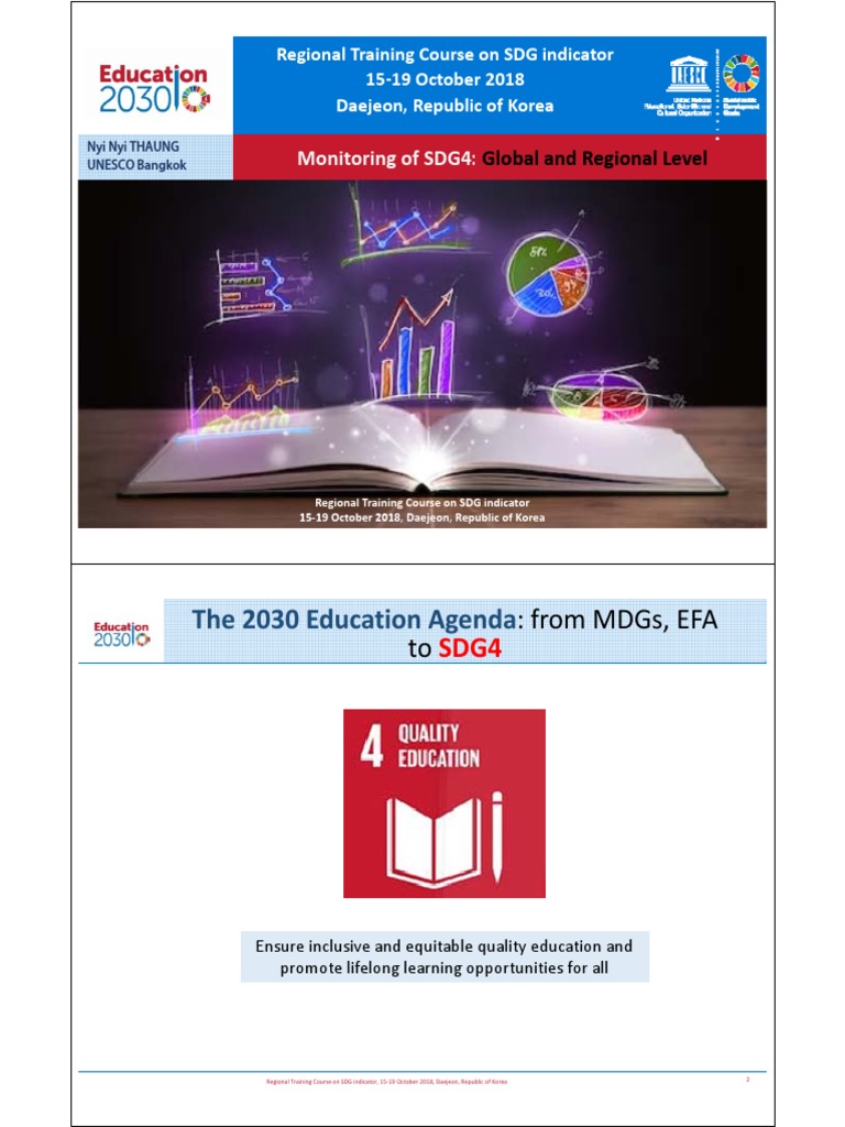 1 - 2 - Monitoring of SDG4 Global and Regional Level | PDF | Economies