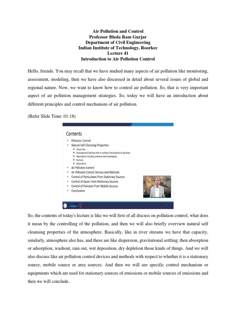 Controlling the Pollution: An Introduction to Air Pollution Control ...