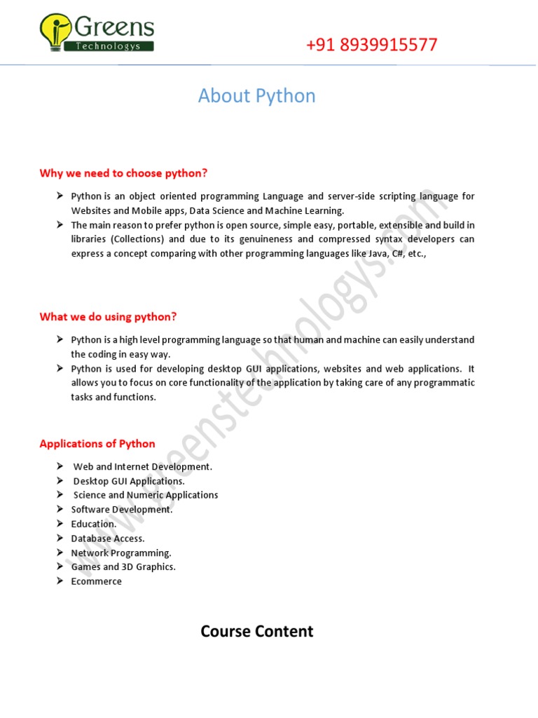 Core Python Syllabus | PDF | Python (Programming Language) | Control Flow Core Python Syllabus | PDF | Python (Programming Language) | Control Flow