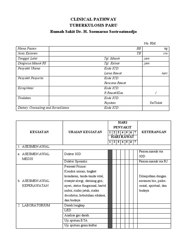 Cinical Pathway TB Paru | PDF