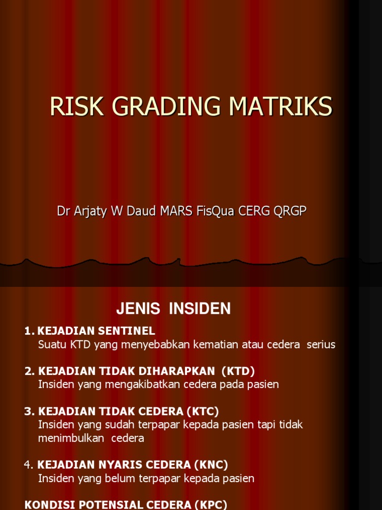 Analisa Risiko Menggunakan Risk Grading Matriks 2022 | PDF