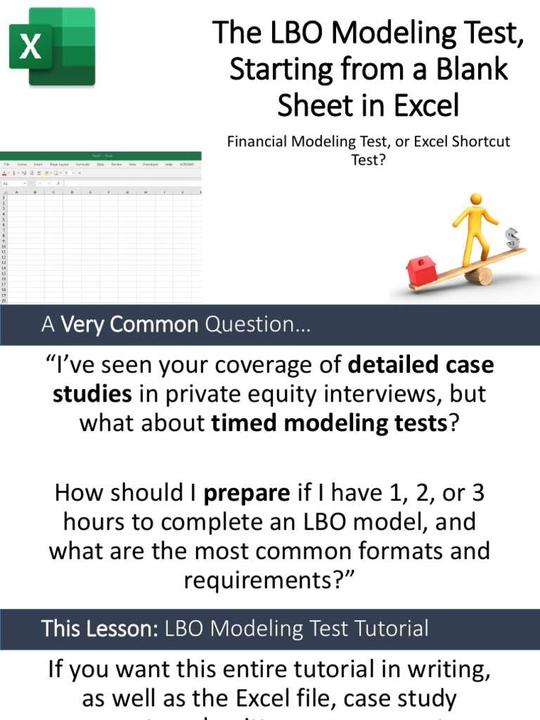 The LBO Modeling Test, Starting From A Blank Sheet in Excel | Download ...