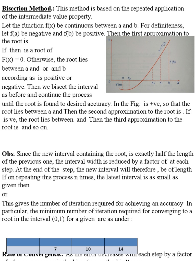 Bisection Method | Download Free PDF | Mathematical Concepts | Numerical Analysis