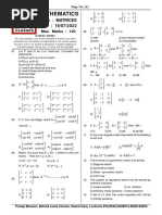 Quick Recap Applied Maths Formula Sheet Class 12 | PDF | Matrix ...