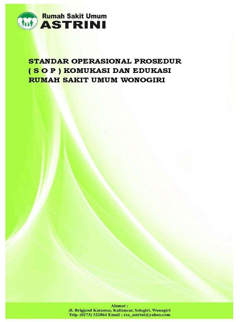 Standar Operasional Prosedur | PDF | Sains & Matematika