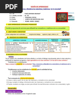 D1 A2 SESION Costumbres y Tradiciones de Mi Familia | PDF | Evaluación ...