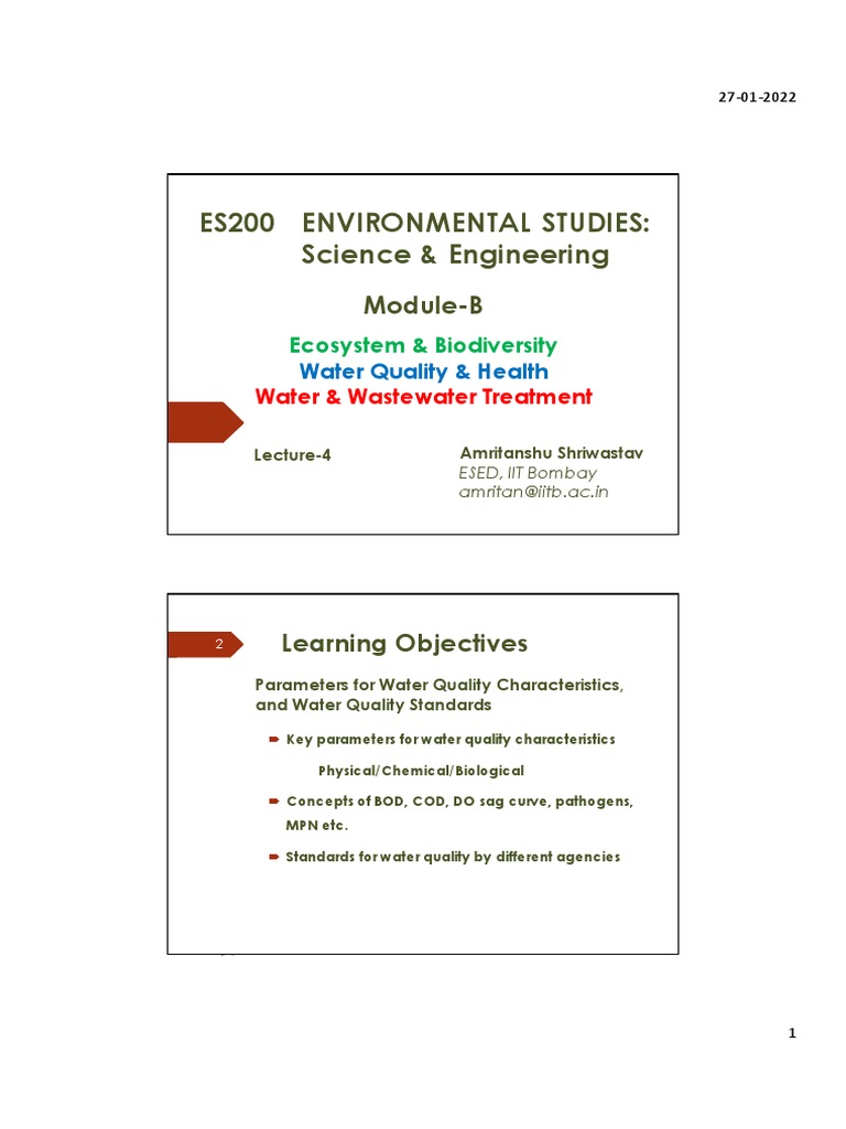 Water Quality Parameters and Standards: A Comprehensive Overview of Key ...