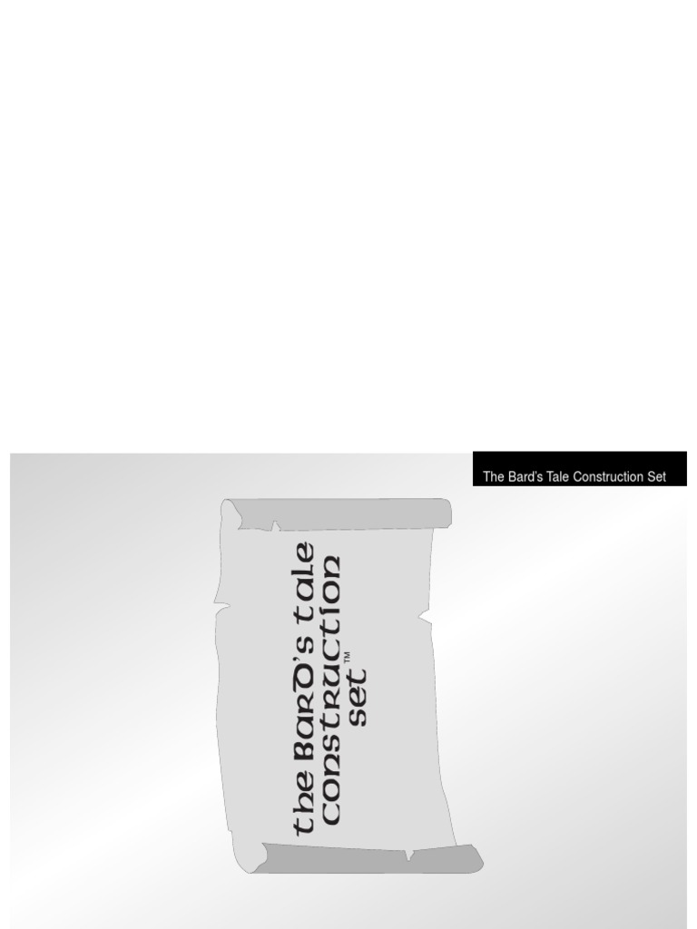 ' S Tal: The Bard's Tale Construction Set | PDF | Menu (Computing ...