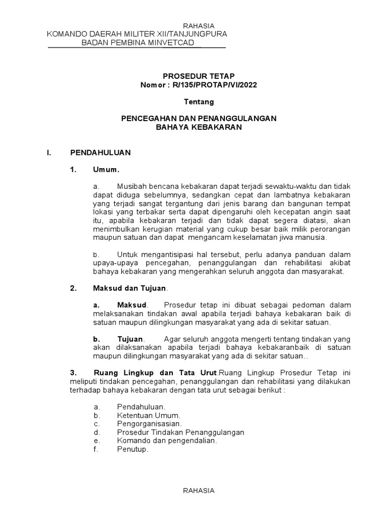 Protap Kebakaran | PDF