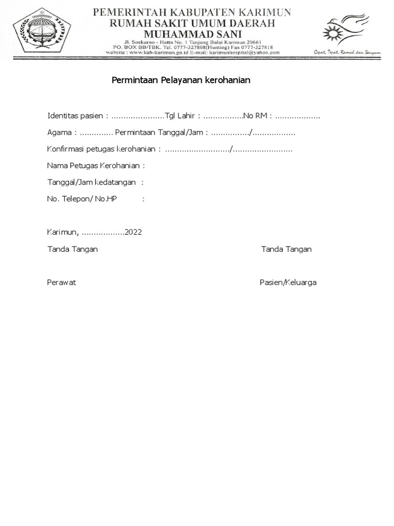 Form Pelayanan | PDF