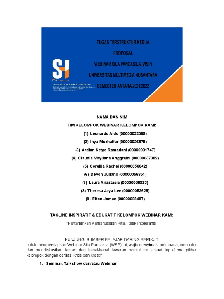 Proposal - WSP - Kelompok Intoleransi Agama | PDF | Indonesia | Political Theories