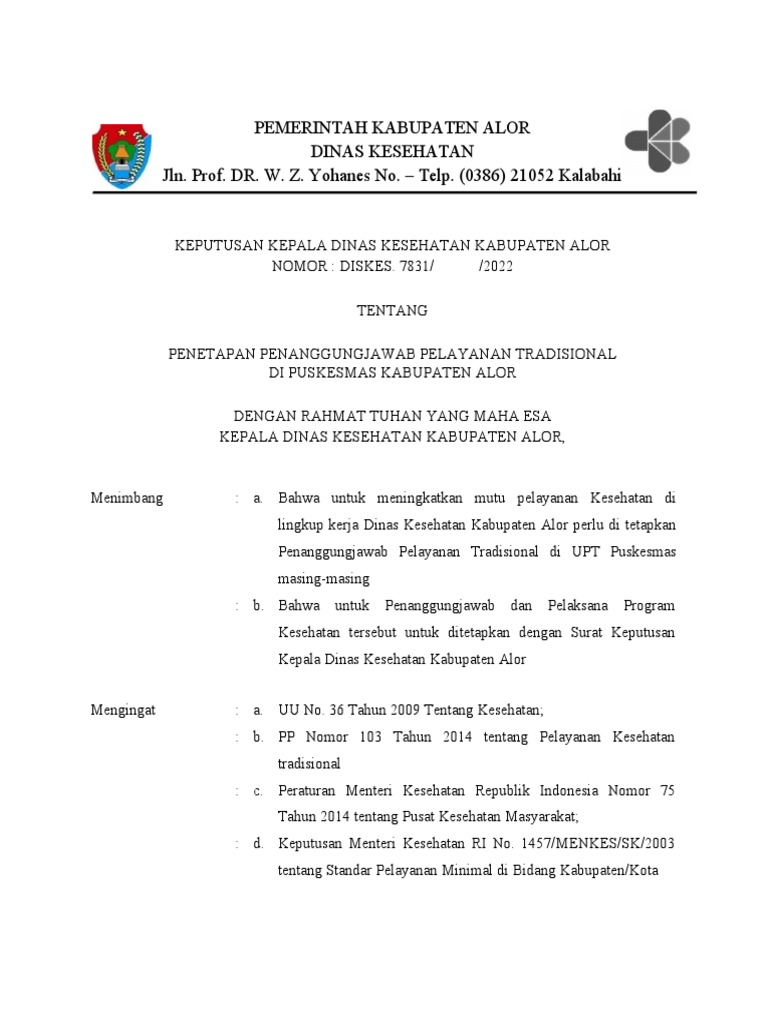 Contoh SK Kader | PDF