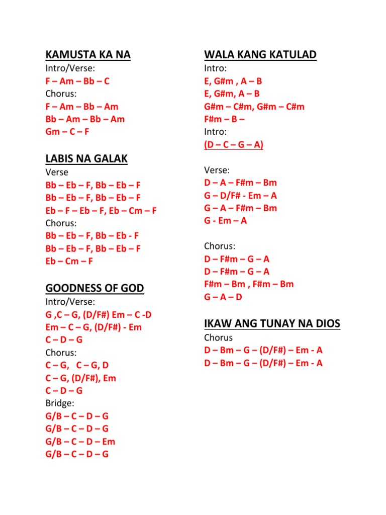 Wala Kang Katulad Chords and Lyrics | PDF