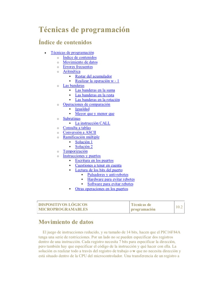 Técnicas de Programación | PDF | Ascii | Poco