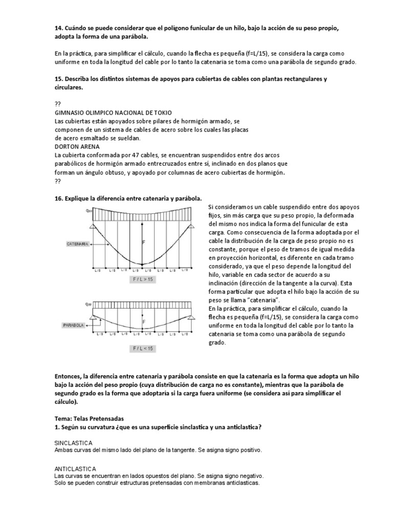 Preguntas Teoricas 2do Parcial Respuestas Parte2 | PDF | Viga (Estructura) | Bóveda (Arquitectura)