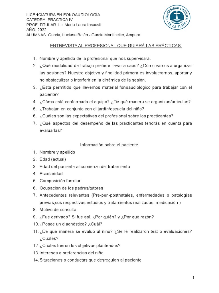GARCIA Luciana - GARCIA MONTIBELLER Amparo - ENTREVISTA AL PROFESIONAL ...