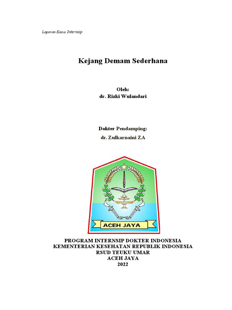 Lapkas Kejang Demam | PDF | Kesehatan Holistik | Sains & Matematika