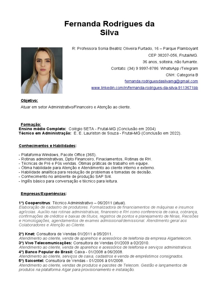 CV Fernanda Rodrigues 2022 | PDF | Economias