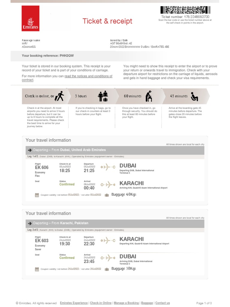 Ticket & Receipt: Your Travel Information | PDF | Baggage | Transport