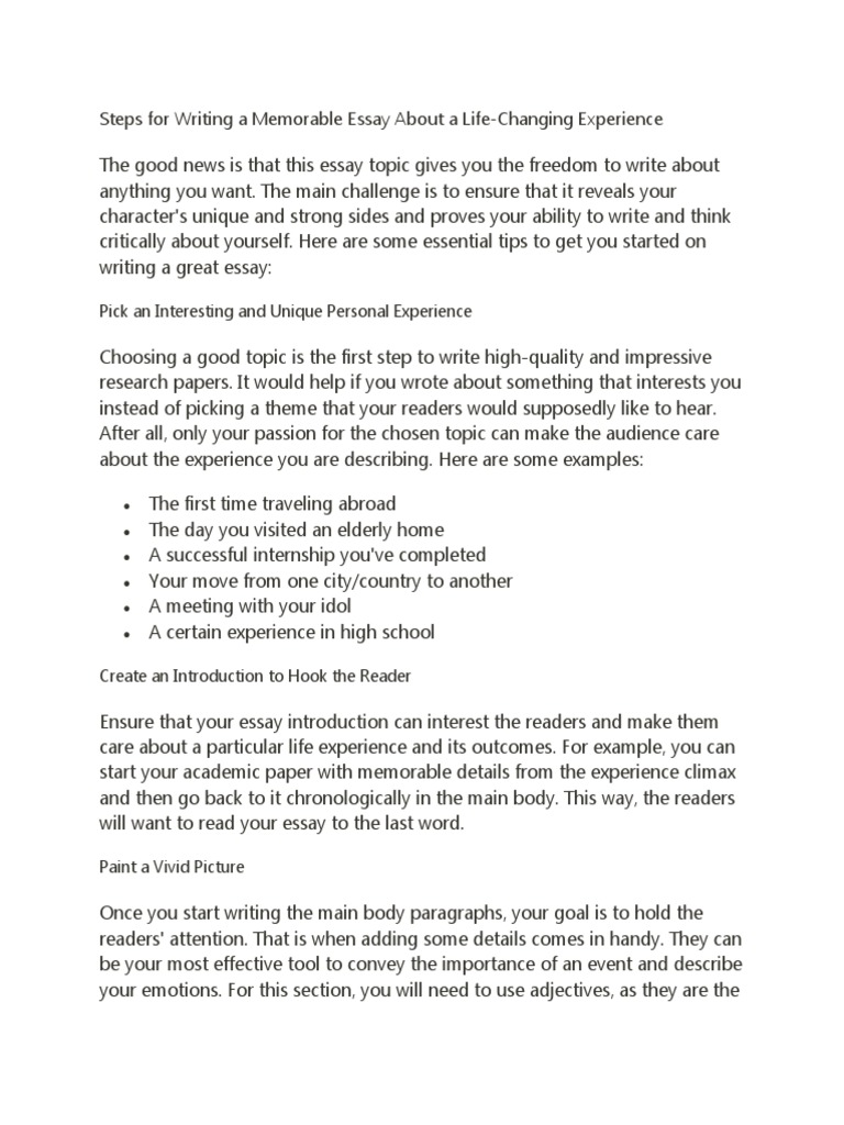 Learn | PDF | Essays | Experience