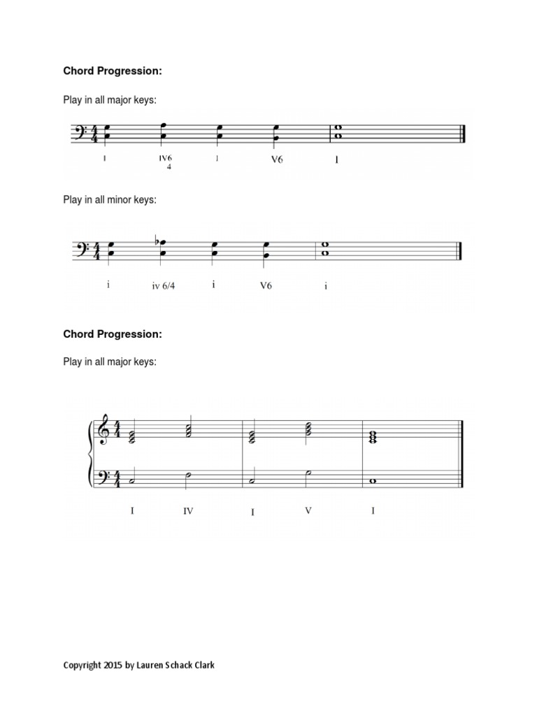 Chord Progression:: Play in All Major Keys | PDF | Foreign Language ...