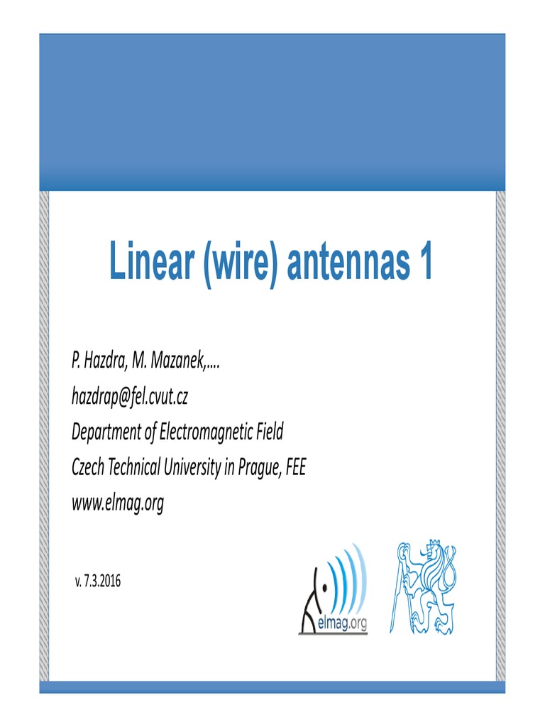 Linear Wire Antennas Guide | PDF | Science & Mathematics