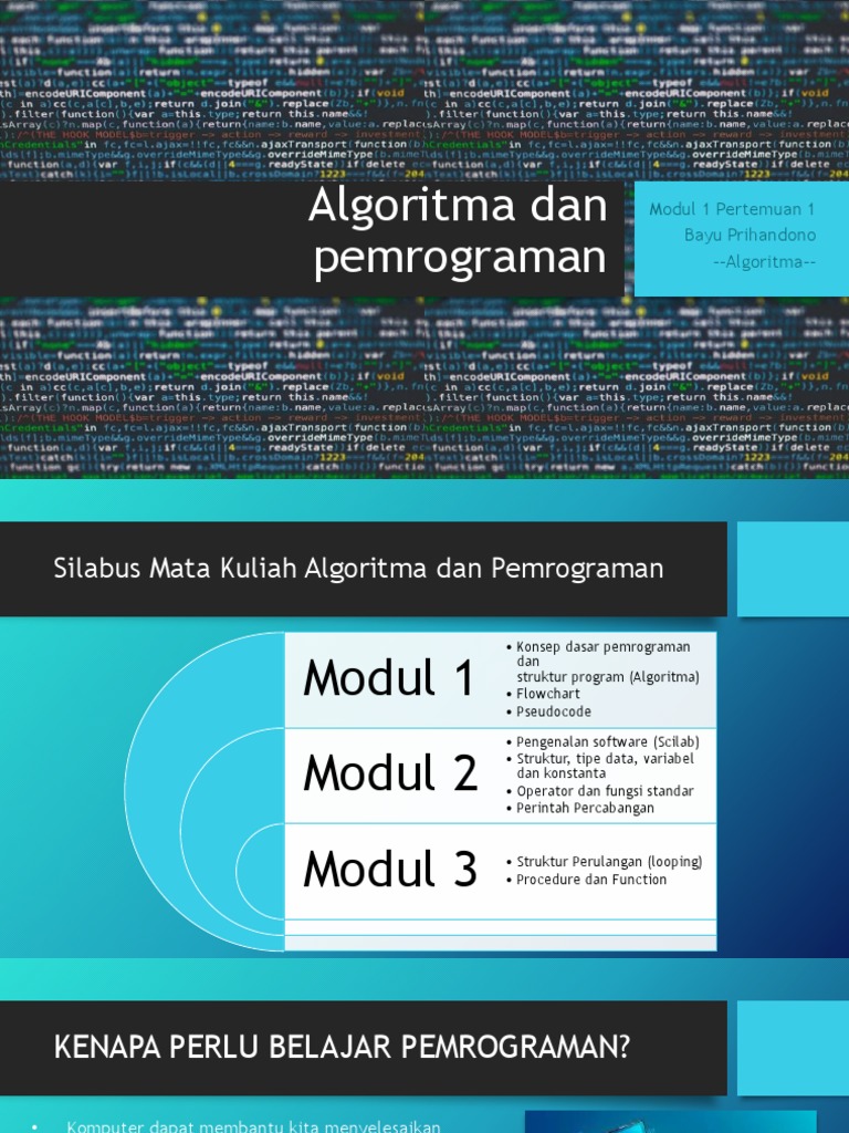 Algoritma Dan Pemrograman M1P1 | PDF