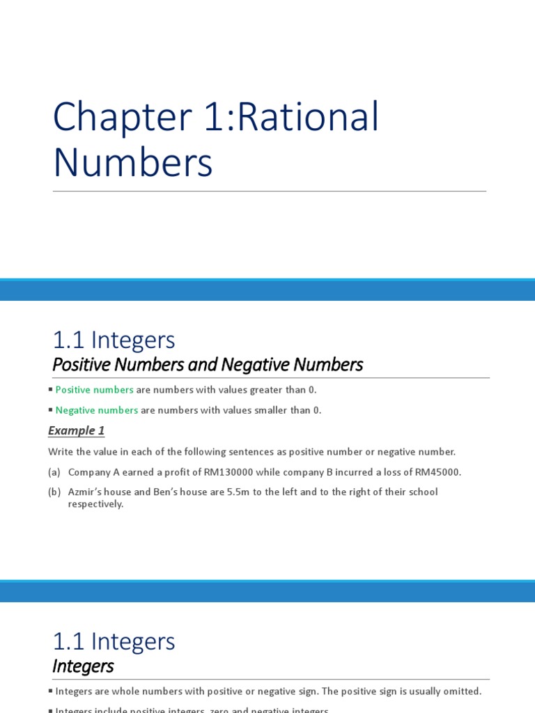 Mathematics Form 1 - Chapter 1 | PDF | Division (Mathematics ...