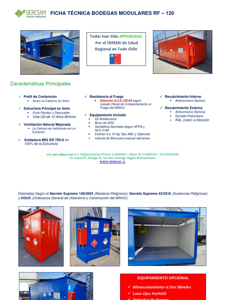 Ficha Técnica Bodega Modular | PDF | Materiales