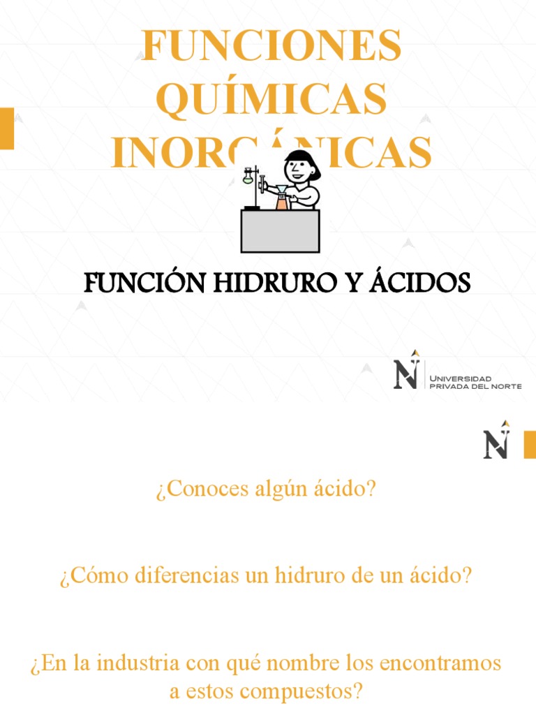 Clase 5 - Función Hidruro y Ácidos | Descargar gratis PDF | Ácido | Amoníaco