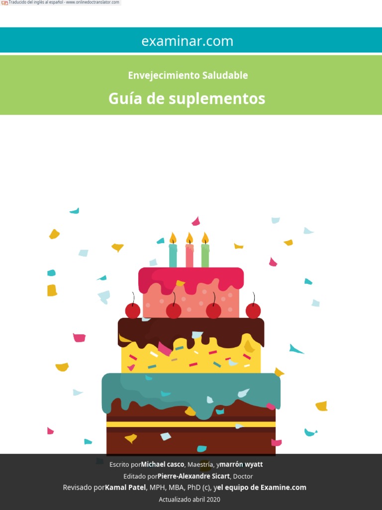 Examine Healthy Aging Supplement Guide 2020-04-15.en - Es | PDF ...