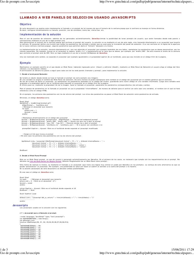 Uso de Prompts Con Java Scripts | Descargar gratis PDF | Script Java | Ventana (informática)