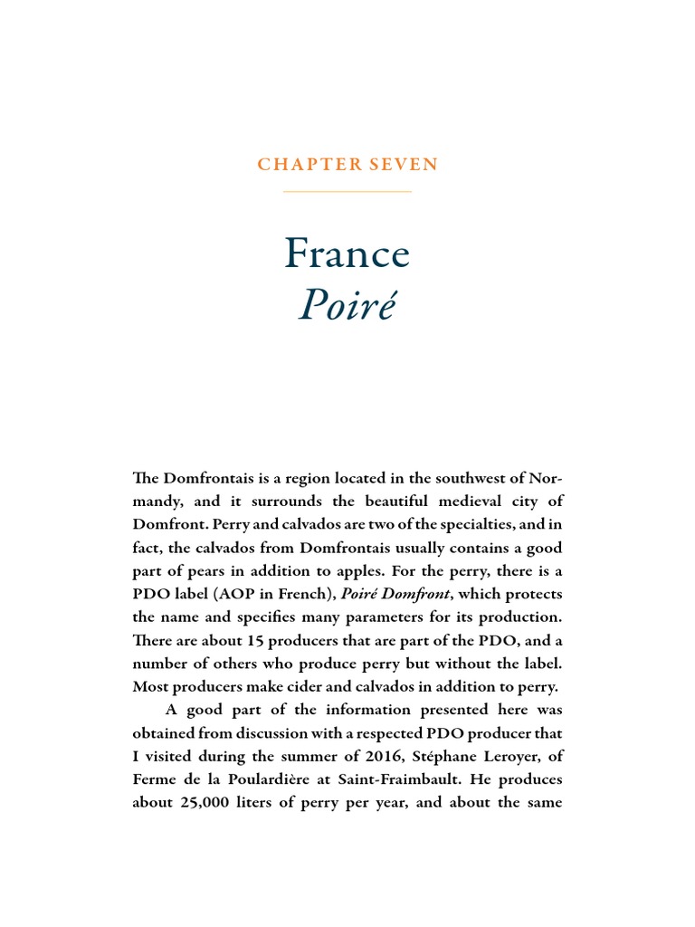 Domfrontais: Pear Varieties & Perry Production | PDF | Fermented Drinks ...
