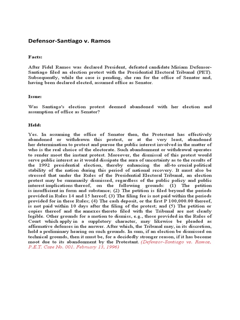 Defensor-Santiago v. Ramos | PDF