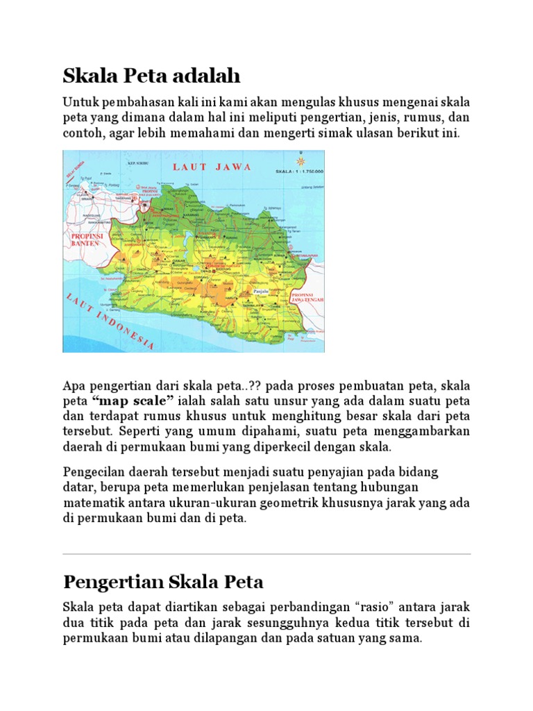 Skala & Proyeksi Peta | PDF