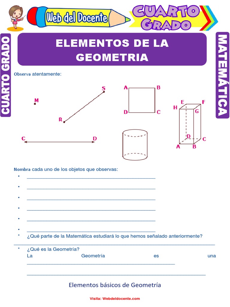 Elementos de-la-Geometría-para-Cuarto-Grado-de-Primaria | PDF ...