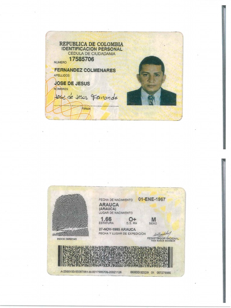 Cedula José de Jesús | PDF